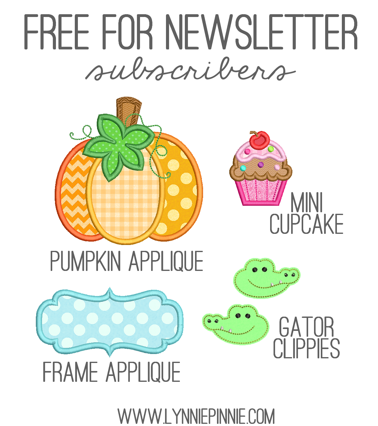 Welcome to Lynnie Pinnie.com! Instant download applique and free ...